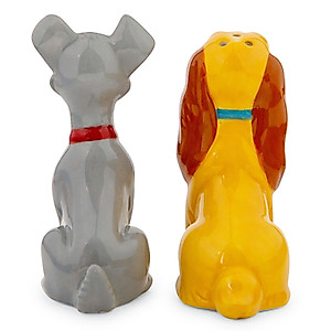 Disney Lady and The Tramp Ceramic Salt and Pepper Shakers, Set of 2 | Spice Dispenser Storage Canisters