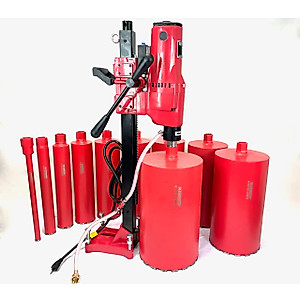 NEW BLUEROCK® 10Z1 CORE DRILL 2 SPEED W/STAND CONCRETE CORING - 1"-10" BIT SET PACKAGE DEAL!