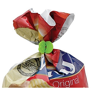 HIC Kitchen Stretch and Twist Silicone Bag Ties, Set of 10 with Storage Bag, Reusable Food Sealing Clips, Secure Chip Clip, Cord Keeper, Freshness Preserver, Kitchen Organizers, Dishwasher Safe