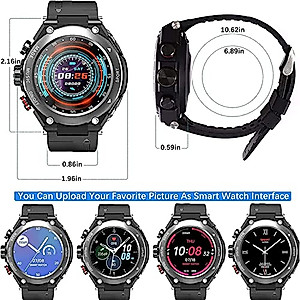 Smart Watch with Earbus,4 in 1 Watch with Earbuds Make Receive Calls,Combo Smart Watch&TWS Earbuds&MP3&BluetoothSpeakers for Android iOS,Men Women Smart Watch with Sleep Monitor Messages (Black)