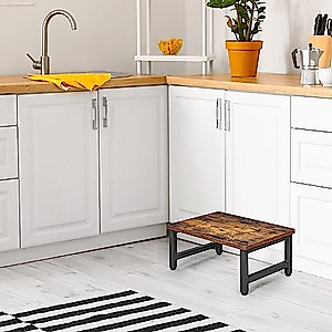 HOMCENES Step Stool for Kids, Wooden Step Stool, Kids Potty Training Stool, Easy to Move, Solid Portable Wooden Bedside Step Stool, Bed Steps for High Beds, One Step Foot Stool for Kitchen, Adults