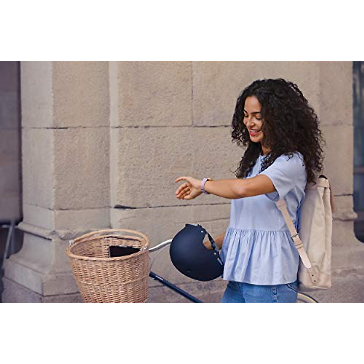 Fitbit Versa Special Edition Smartwatch with Woven Band - Lavender / Rose Gold (Renewed)