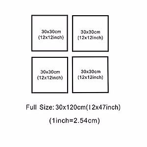 MESESE Art 4 Panels Canvas Print Wall Art Spring Summer Autumn Winter Four Seasons Landscape Color Tree Painting Pictures Prints Nature Forest Artwork Stretched and Framed for Bedroom Living Room Home Decorations