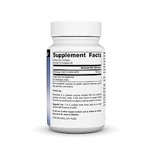 Source Naturals NSK-SD Nattokinase, Systemic Enzyme for Healthy Circulation*, 50 mg - 60 Softgels