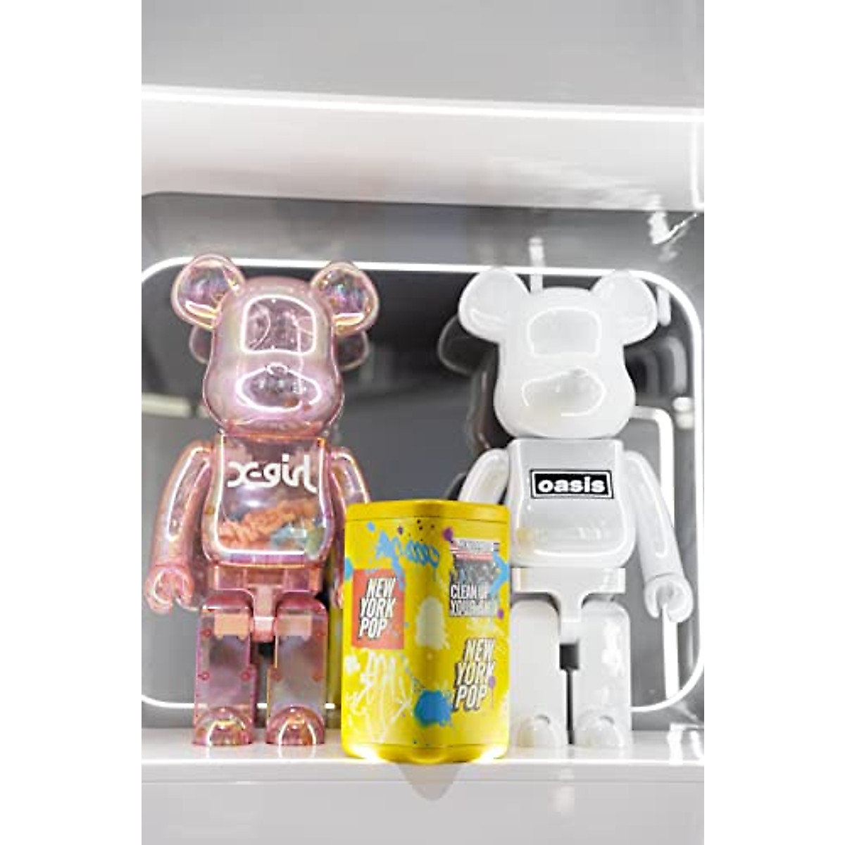 Cussso Decorative 1.8 Gallon Trash Can Waste Bin for Home, Office, Bathroom - Stylish Design Collector's BIN for Any Interior Décor (Yellow - New York Pop)