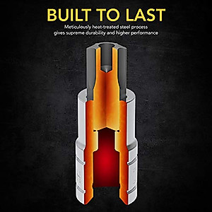 LEXIVON Tamper Proof Torx Bit Socket Set, Premium S2 Alloy Steel | 13-Piece Security Star T8 - T60 Set | Enhanced Storage Case (LX-146)