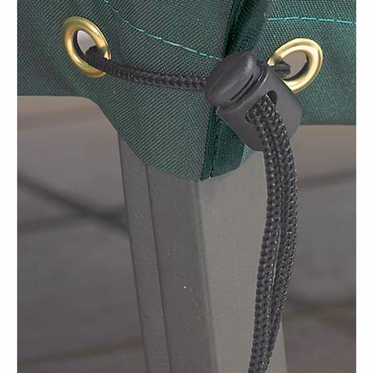 Plow & Hearth Loveseat Outdoor Furniture Cover | All-Weather | Water-Repellent | Cloth-Like Polyester | Resists Fading | Toggle Closure | Reinforced Seams | 64" L x 34" W x 34" H | Green