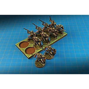 LITKO 5x2 Round Base Formation Rank Tray, 3mm Plywood, 133mm x 62mm