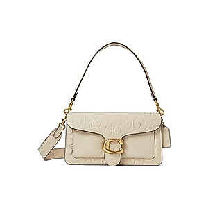 COACH Signature Leather Tabby Shoulder Bag 26 Ivory One Size