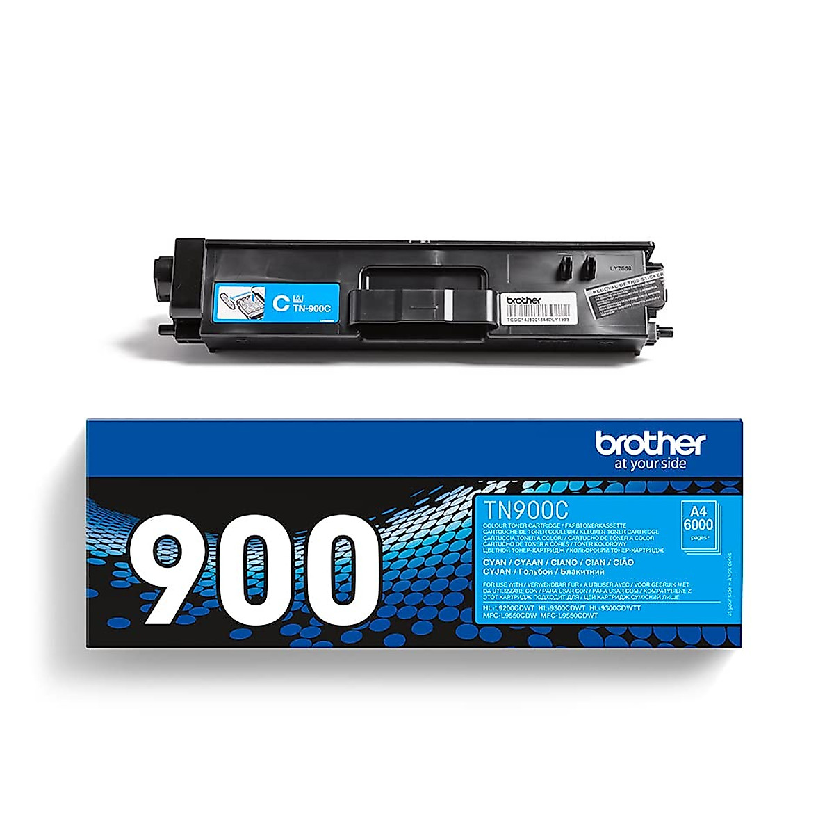Brother TN-900C Toner Cartridge, Cyan, Single Pack, Ultra High Yield, Includes 1 x Toner Cartridge, Brother Genuine Supplies