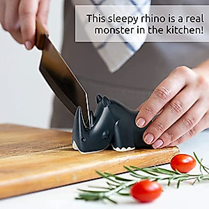 OTOTO Blade Knife Sharpener - Keep Knife Sharper with the Best Knife Sharpener - Fun Kitchen Gadgets BPA-free & Dishwasher-Safe Kitchen Knife Sharpener - Dimensions: 3.62 x 1.69 x 2.09 inches
