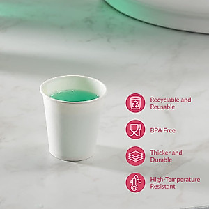 Prestee 500 Pack 3 Oz Paper Cups - Disposable Cups | Espresso Cups | Bathroom Cups 3 Oz Paper | Mouthwash Cups | Small Paper Cups | 3 Oz Bathroom Cups 3 Oz Paper | Small Cups