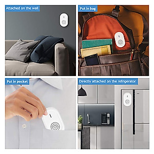 CallToU Portable Bed Alarm Caregiver Pager and Fall Prevention for Elderly Monitoring Dementia Patients Seniors Home, 2 Receiver 2 Magnetic Motion Detectors