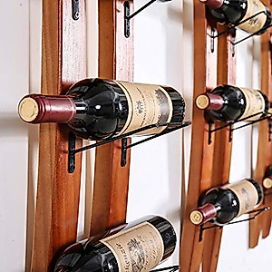 Wooden Wall Mounted Wine Rack, Can Hold 5-8 Bottles of Red Wine, Suitable for 750ml Wine Bottles, Wall-Mounted Wine Rack, Creative Rack Wine Rack Decoration Rack (Size : 150 * 19.5