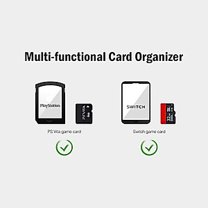 MoKo 80 Game Card Storage Holder Cartridges Card Organizer Shockproof Water Resistant Card Holder Anti-Scratch Carrying Storage Box Compatible with Nintendo Switch and PS Vita Game Card - Black