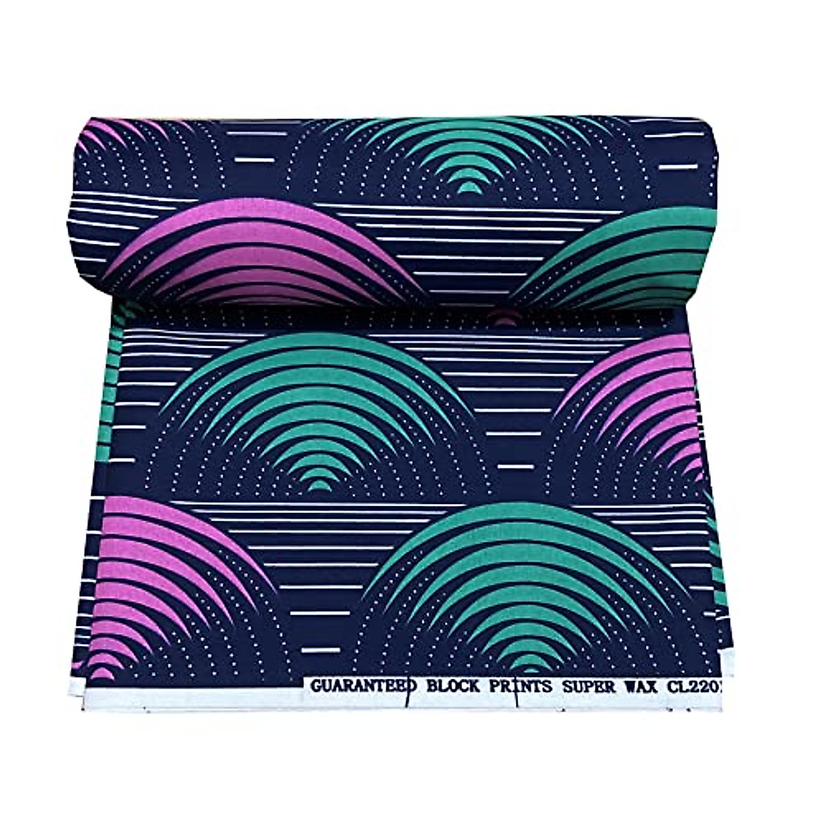 African Wax Fabrics Ethnic Ankara Wax Print 6 Yards for Party Dresses and DIY Upholstery Fabrics (P48)