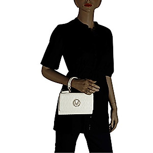 MKF Collection Crossbody Wallet Handbag for Women, Lady Multi Pockets Wristlet Bag – PU Leather Clutch Purse Black