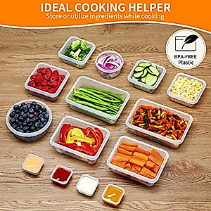 Feshory [68 Pack] Airtight Food Storage Containers with Leakproof Lids(34 Containers & 34 Lids), BPA FREE Plastic Meal Prep Containers Microwave Safe Lunch Containers Kitchen Organizers and Storage