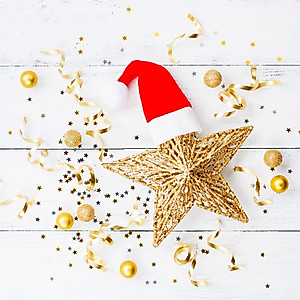 Lainrrew 100 g/ 3.53oz Star Confetti Star Table Confetti Metallic Foil Glitter Star Sequins Table Scatter Balloon Confetti for Birthday Wedding Christmas Festival Party Decorations, 0.27"