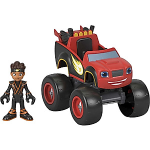 Fisher-Price Blaze and The Monster Machines Toy Truck & Figure Set, Ninja Blaze & AJ, Preschool Racing Play Ages 3+ Years