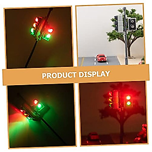 Model Train Lights Simulation Traffic Lamp Luminous Signal Light Model Sand Table Decoration Mini Simulation Light Model Mini House Supply Mini Signal Light Model Scene Decor