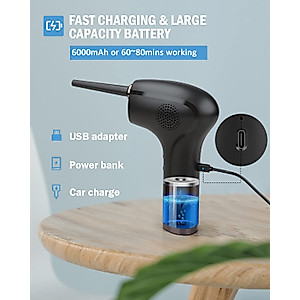 Compressed Air Duster, Electric Air Blower for Computer Cleaning, Portable Replaces Canned Air, Cordless Rechargeable 36000RPM Keyboard Cleaner, Gifts for Men