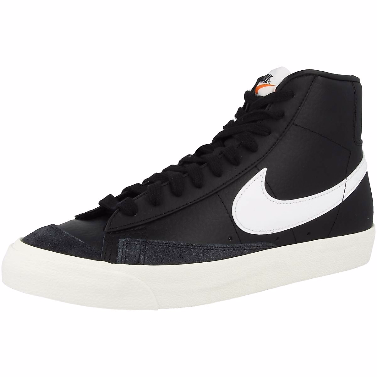 Nike Men's Blazer Mid '77 Vintage Shoe, Black White Sail Team Orange, 9.5