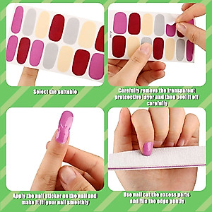 Maitys 560 Pieces Jamberry Nail Wraps Real Nail Polish Stickers Nail Wrap Nail Polish Strips Decals DIY Glitter Nail Adhesive Full Wraps Art Set with Nail File for Women Girls (Bright Style)