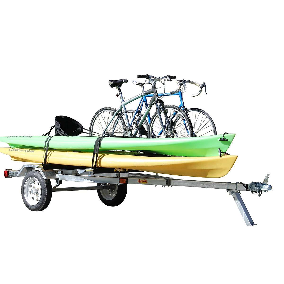 Ruff-Sport Trailer - Galvanized Finish for Kayak, Bicycle, and SUP