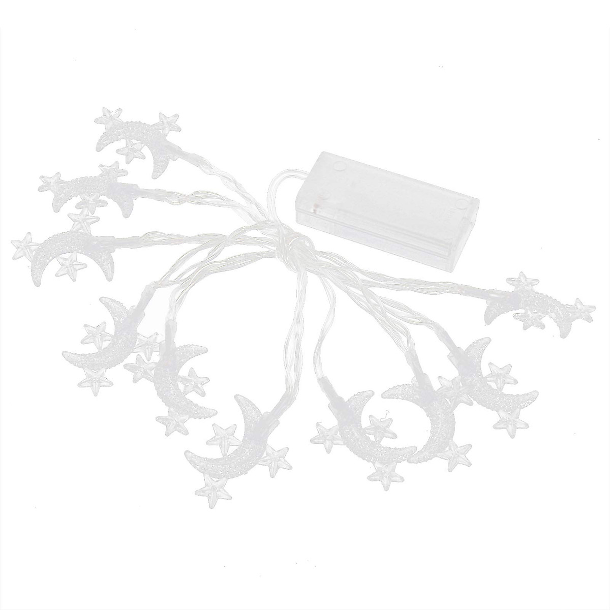 Junlucki Decoration Lamp, Light String, Moon Star Pendant Waterproof Romantic and Relaxing 3Pcs 10LED for Home Decoration, Garden Lighting Indoor and Outdoor