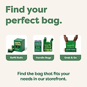 Earth Rated Dog Poop Bags, Guaranteed Leak Proof and Extra Thick Waste Bag Refill Rolls For Dogs, Unscented, 270 Count