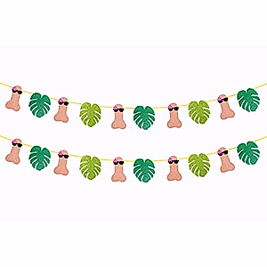 Tropical Bachelorette Party Banner Tropical Palm Leaves Banner for Beach Bachelorette Party Hawaiian Luau Summer Tropical Bach Party Decorations