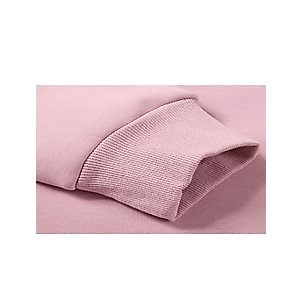 Haellun Womens Casual Winter Warm Fleece Sherpa Lined Pullover Hooded Sweatshirt (Pink, Medium)