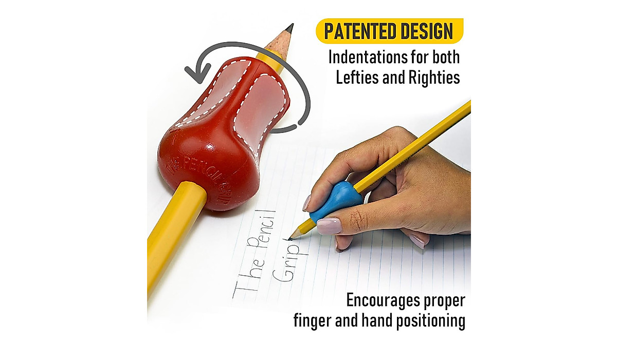 Ergonomic Pencil Gripper for Righties & Lefties | Bright Colors
