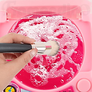 Framendino, Pink Makeup Brush Sponge Washing Machine Automatic Drying Puff