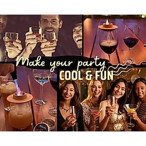 THE SOCIAL Cocktail Smoker Kit - with Torch and Wood Chips for Whiskey, Bourbon, Old Fashioned, Manhattan, infuse your favorite cocktails and wine. Perfect for entertaining and gifting!