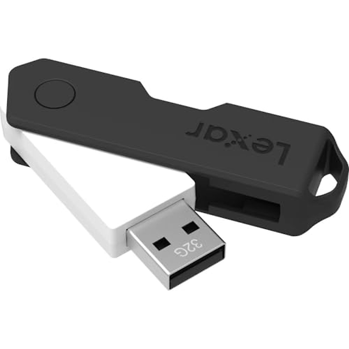 Lexar JumpDrive TwistTurn2 32GB USB 2.0 Flash Drive, Black (LJDTT2-32GABNABK)
