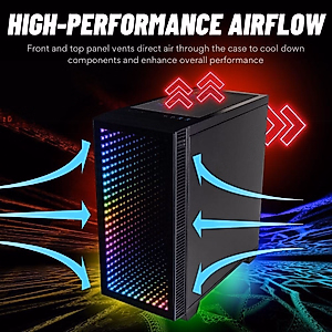 Empowered PC Continuum Micro Gaming Desktop - NVIDIA GeForce RTX 3070 (> 4060 Ti), AMD 6-Core Ryzen 5 5500 Processor, 16GB RAM, 512GB NVMe SSD, WiFi, Windows 11 Home - RGB Gamer Computer