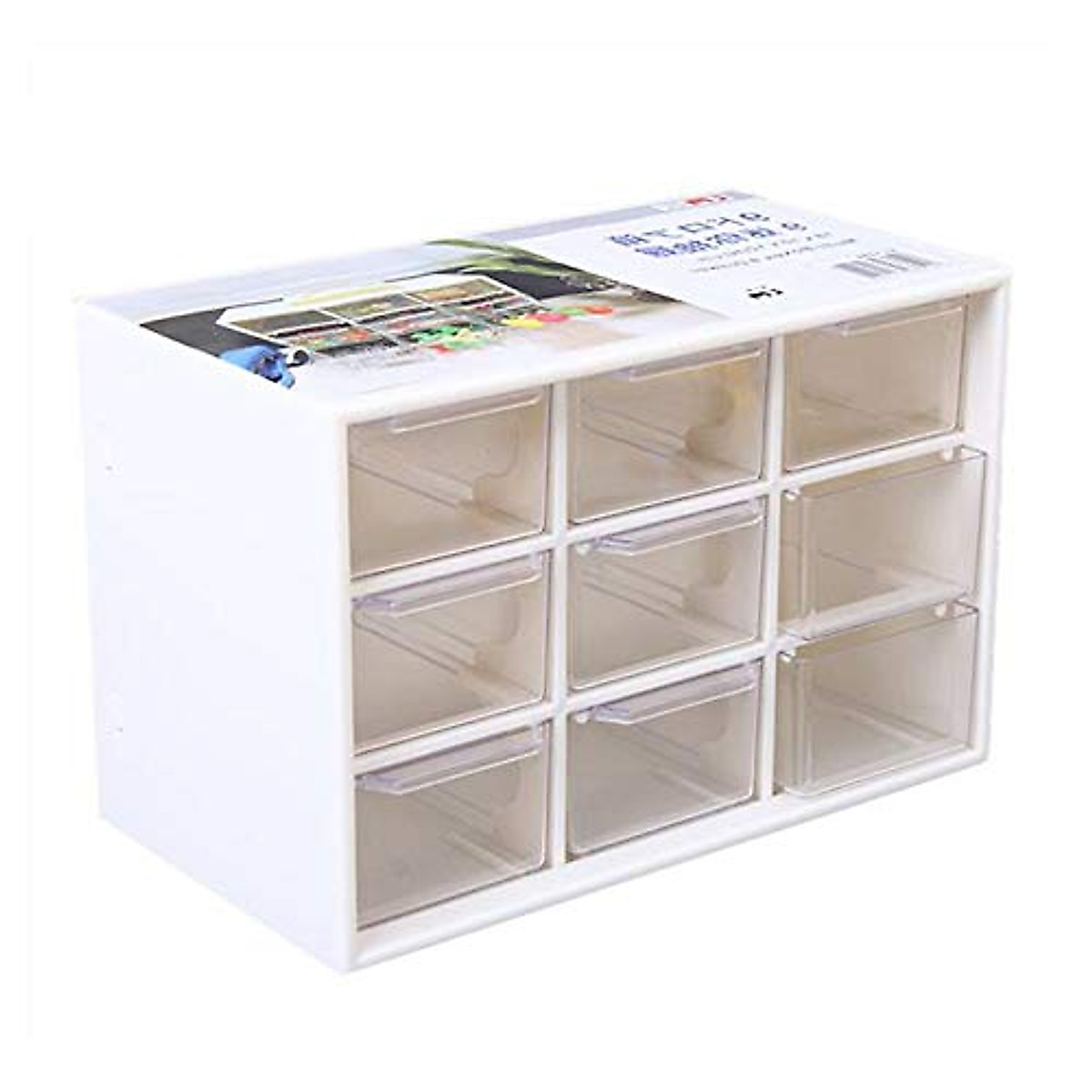 ReachTop Desk Craft Organizer Storage with Removable Mini 9 Drawers Holder for Office Home Collection Caddy Small Belongings Art Craft, Wall Mounted, White