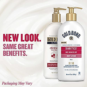 Gold Bond Diabetics' Dry Skin Relief Body Lotion, 13 oz., With Aloe to Moisturize & Soothe