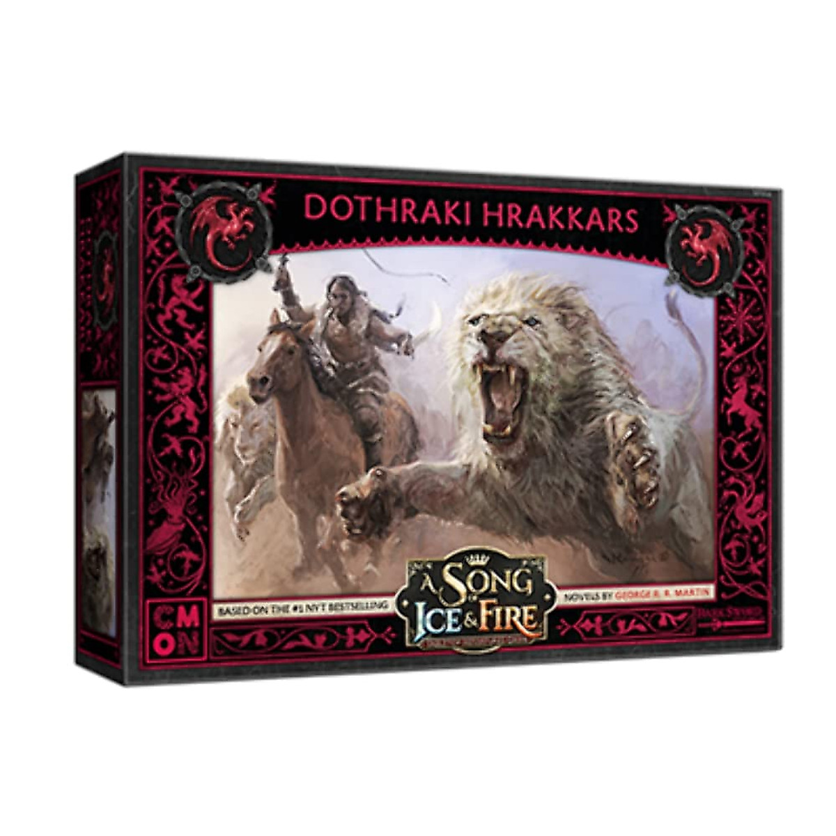 CMON A Song of Ice and Fire Tabletop Miniatures Dothraki Hrakkars Box Set - Fierce Nomadic Warriors of The Great Grass Sea, Strategy Game for Adults, Ages 14+, 2+ Players, 45-60 Min Playtime, CMON