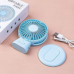 qiguch66 Mini Fan for Desk,USB Desk Fan,Small Personal Fan,Desktop Fan Adjustable Angle USB Powered ABS 3 Speed Cooling Table Fan for Office - Pink