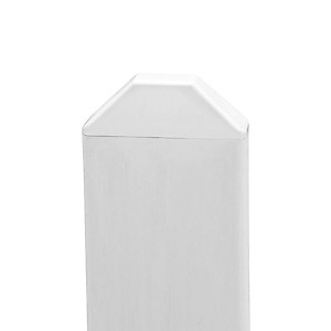 White 7/8 Inch x 3 Inch Vinyl Dog-Ear Picket Fence Caps (6 Pack)