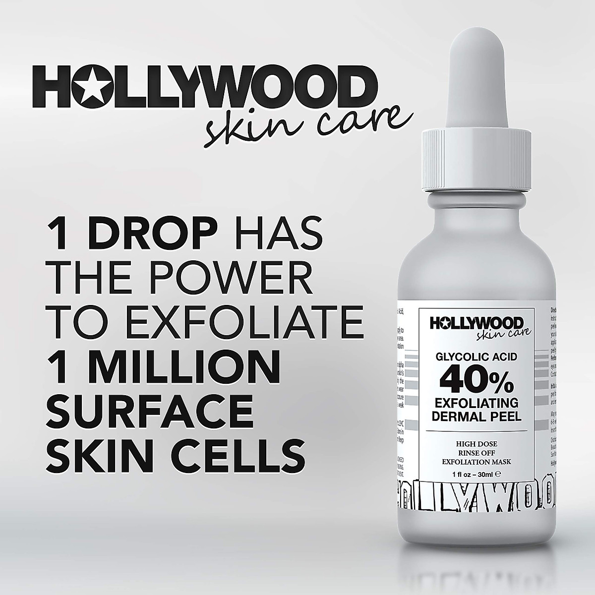 Glycolic Acid Peel for Face - Professional Grade Chemical Peel with 40% AHA, Resurfacing Face Peel for Acne Scars, Keratosis Pilaris Treatment, Wrinkles - Collagen Boost Facial Peel - 1 fl oz