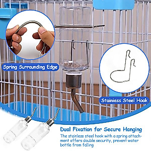 MANON ROSA Hamster Water Bottle -Leakproof Hanging Dispenser for Small Pet Cages: Hedgehogs Guinea Pigs Sugar Gliders Squirrels Syrian Dwarf Gerbils Mice Rats Degus Rodents (Small(180ml))
