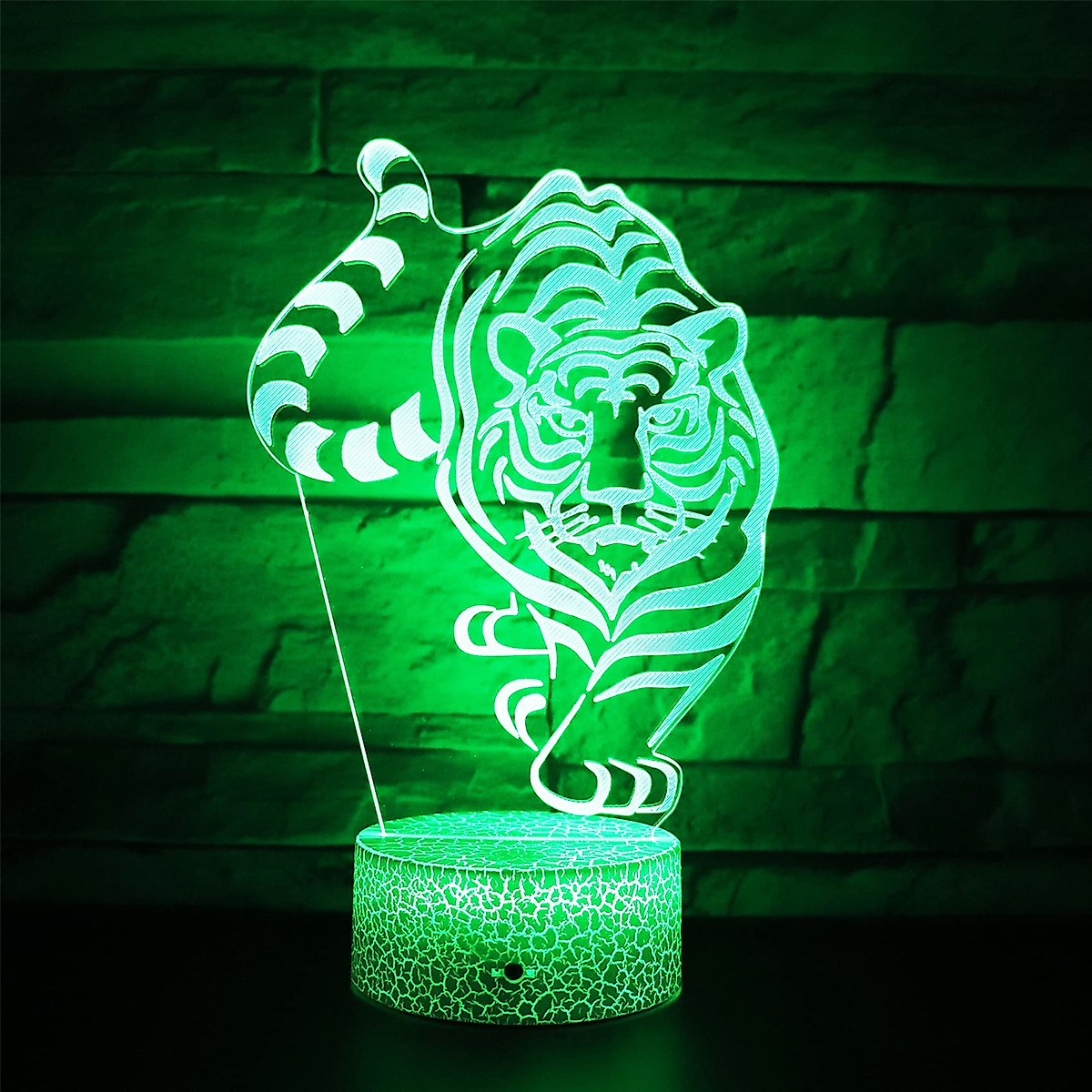Hguangs Tiger Gifts Tiger Shape Lamp 16 Colors Desk Table Night Light for Kids Party Supplies Birthday Valentine's Day Christmas Lover Friends
