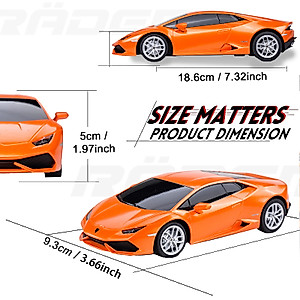 RÄDER Licensed RC Series,R/C 1:24 Lambo HURAC LP610-4 Remote Control Car, Electric Sport Racing Hobby Toy Car, Model Vehicle for Boys and Girls Teens and Adults Gift White