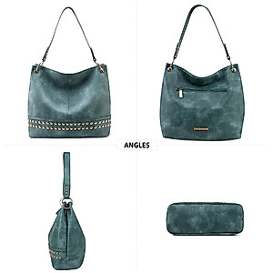 Montana West Large Hobo Bag Leather Purses and Handbags for Women Top Handle Shoulder Satchel Handbags Leather Tote Purse for Women MWC-047DTQ