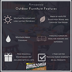 Amazonia Milano 4-Feet Patio Bench | Eucalyptus Wood | Ideal for Outdoors and Indoors, Light Brown