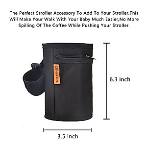 Cup Holder,Stroller Bottle Holders,Insulated,Thermal,Waterproof Anti-Slip Cup Drink Holder for Universal Stroller,Bike,Yeti,Huffy,Mountain,Pushchair,Wheelchair